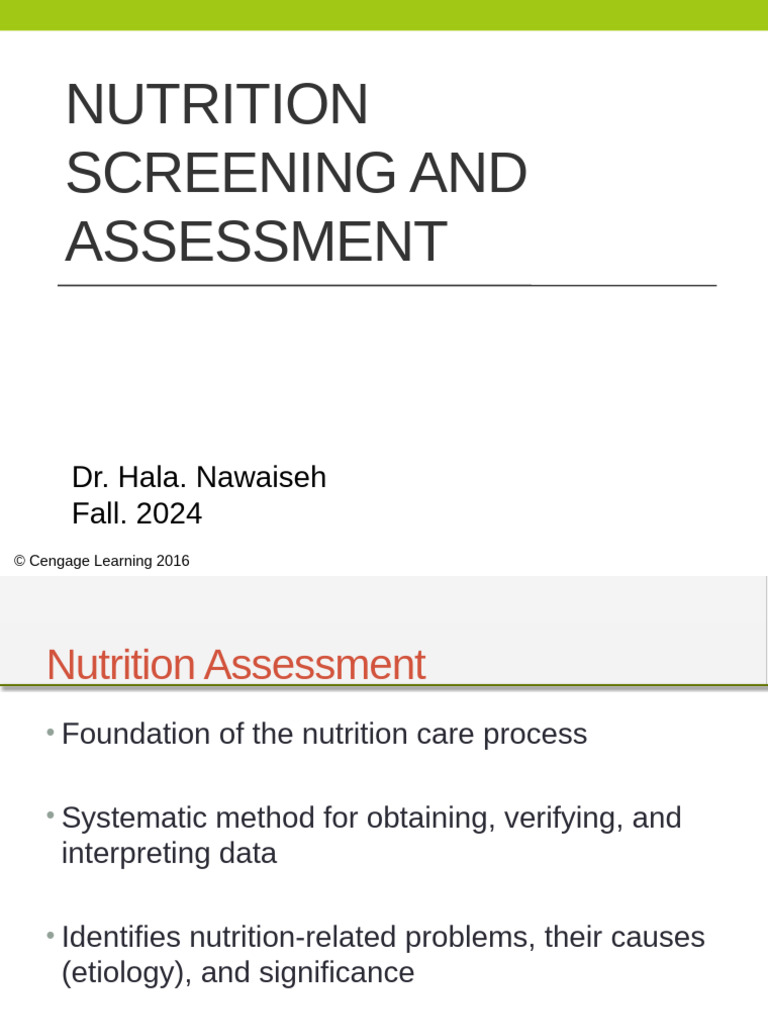 Handout Nutrition Screening Vs Assessment | PDF | Dietitian | Health Care