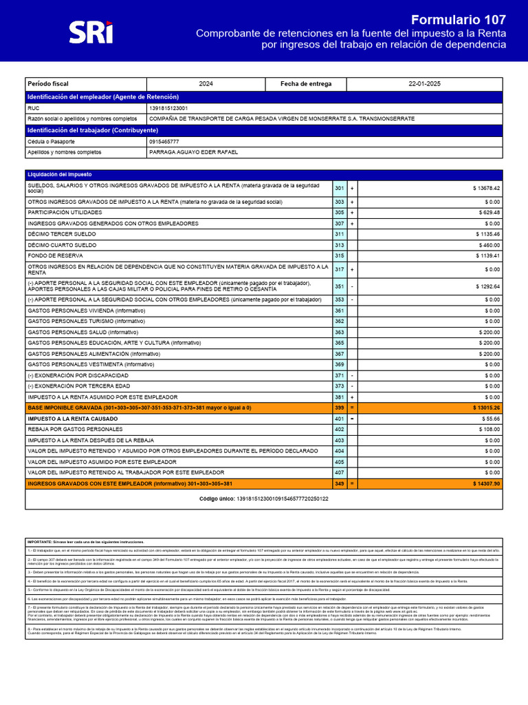 Form 107 Amigo de Pao | PDF | Impuestos | Impuesto sobre la renta