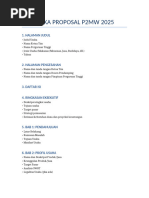Proposal P2MW 2025: Panduan dan Format | PDF