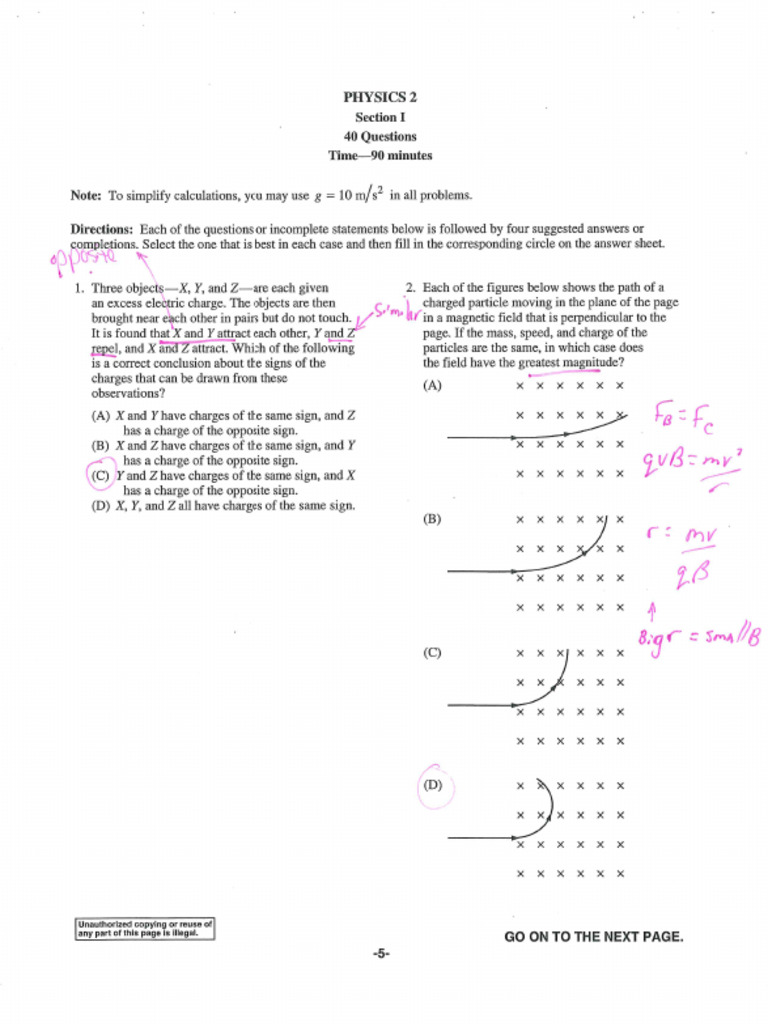 Phys 2 Practice Exam Key Give First | PDF