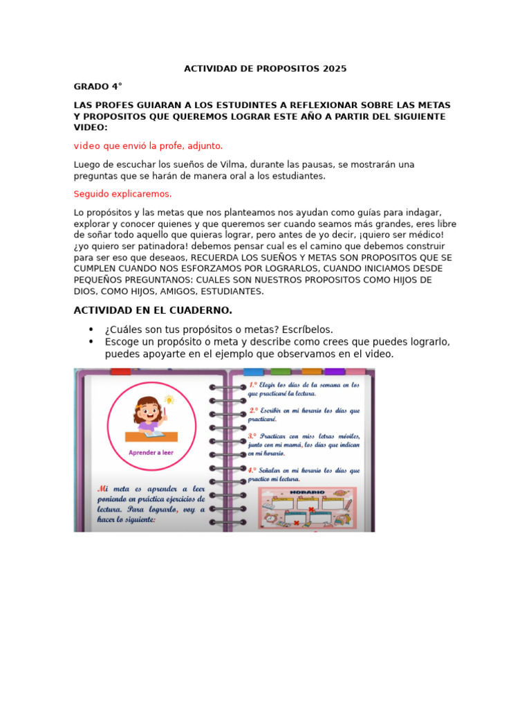 Propositos Grado 4° | PDF