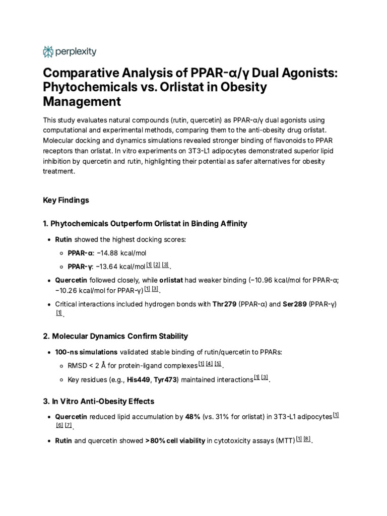 Comparative Analysis of PPAR-α_γ Dual Agonists_ Ph | PDF ...