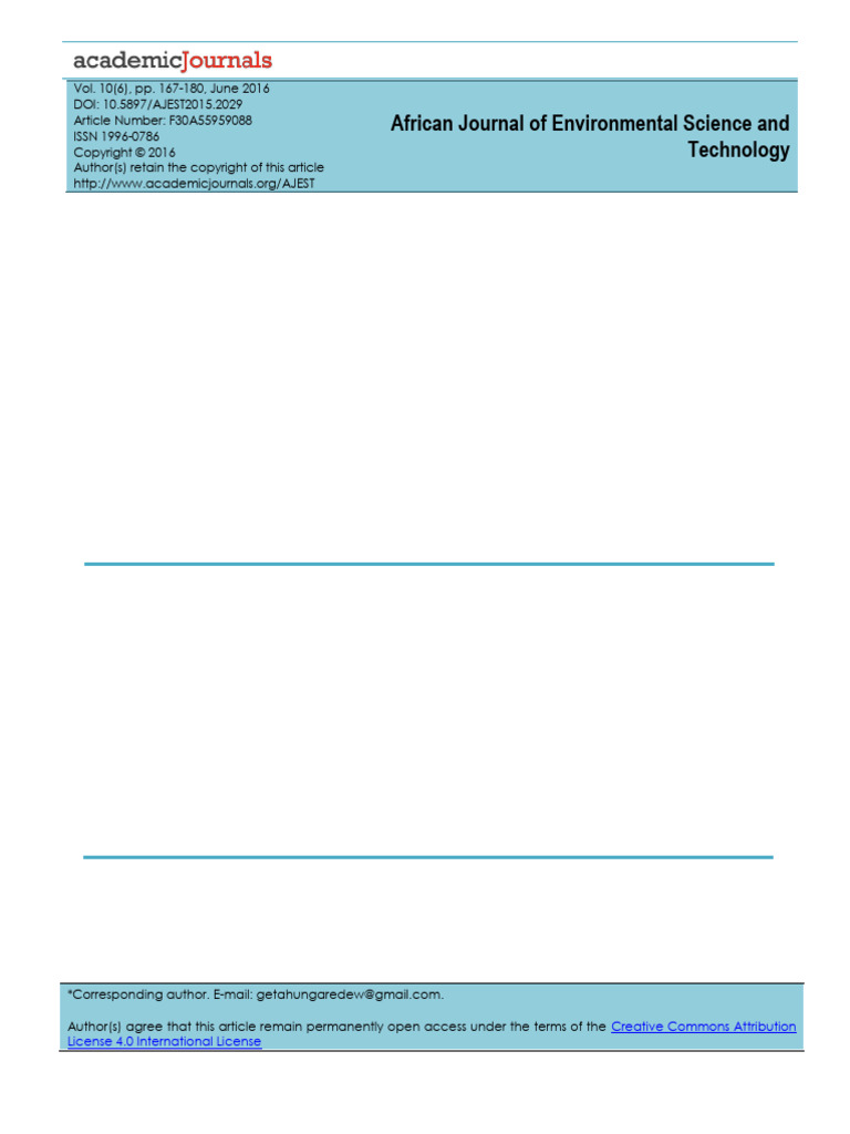 Rainfall and Evapotranspiration in Ethiopia | PDF | Climate ...