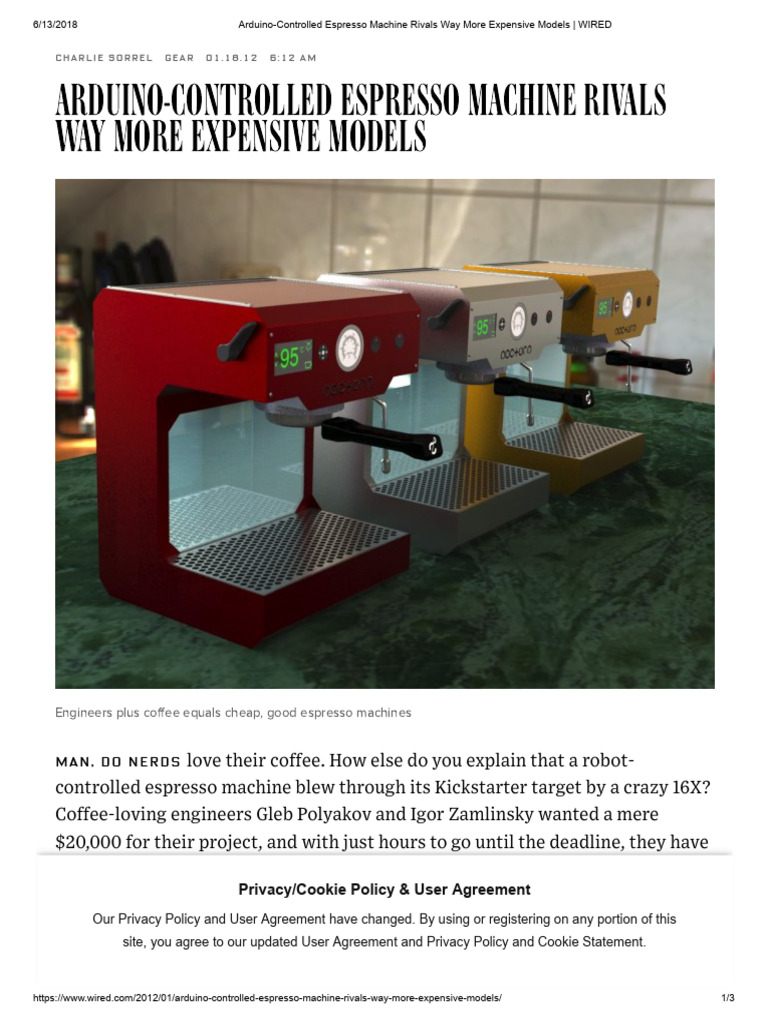 Arduino-Controlled Espresso Machine Rivals Way More Expensive Models ...