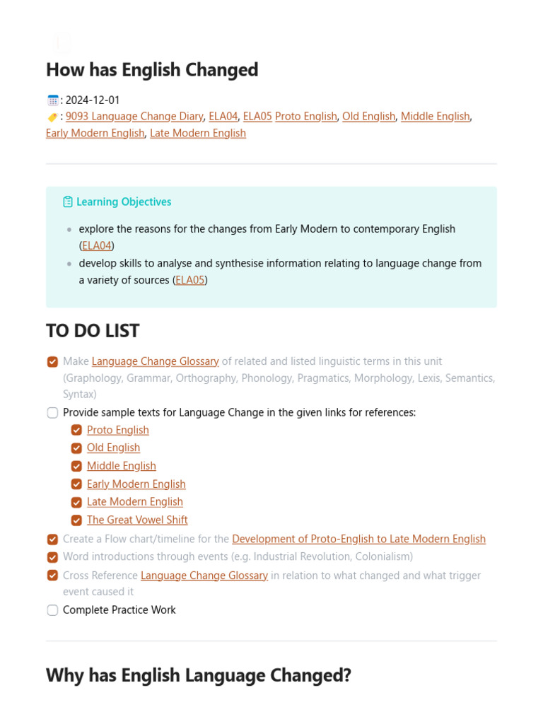 How Has English Changed | PDF | English Language | Thou