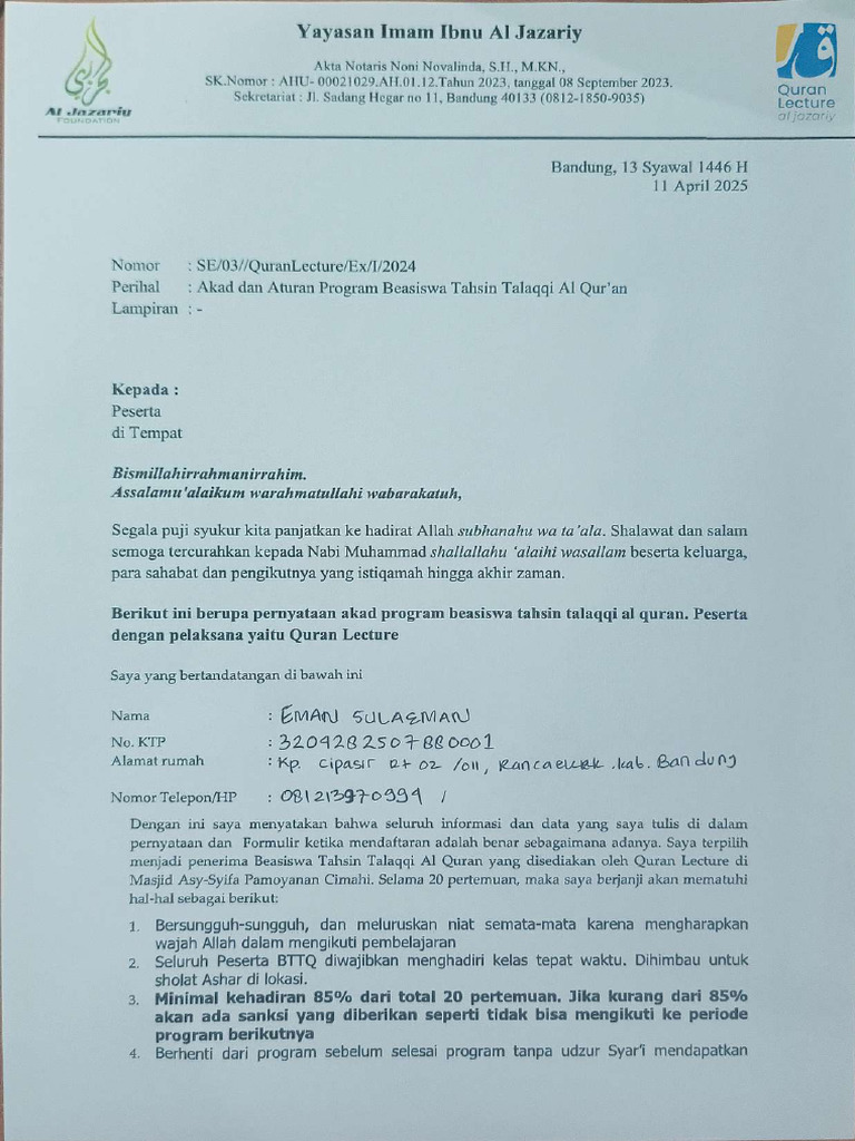 Akad BTTQ Eman | PDF