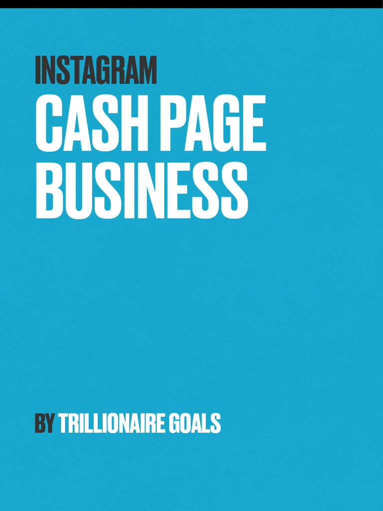 30-Day Guide to Instagram Cash Pages | PDF | Brand | Logos