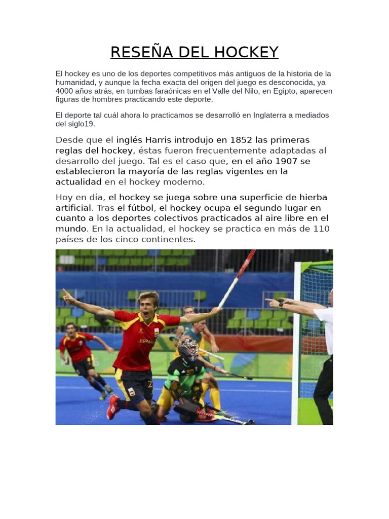 Reseña Del Hockey | PDF