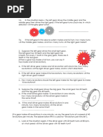 Gears Mechanical Aptitude Test Key | PDF | Gear | Rotation