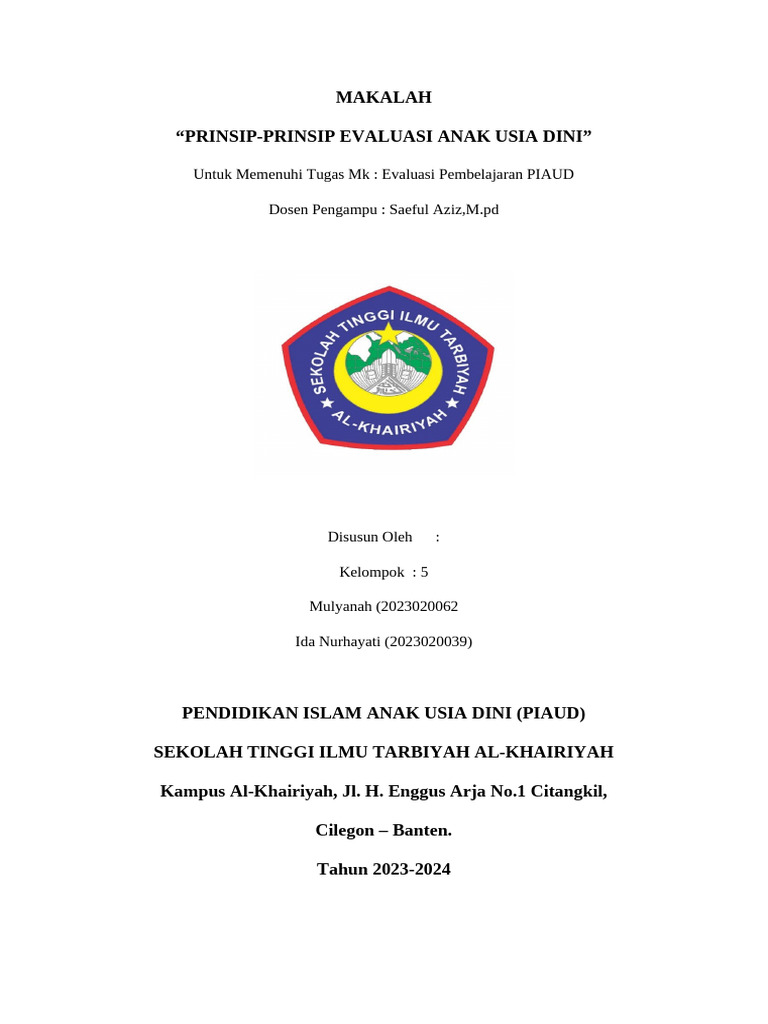 Kel.5 Evaluasi Pembelajaran | PDF