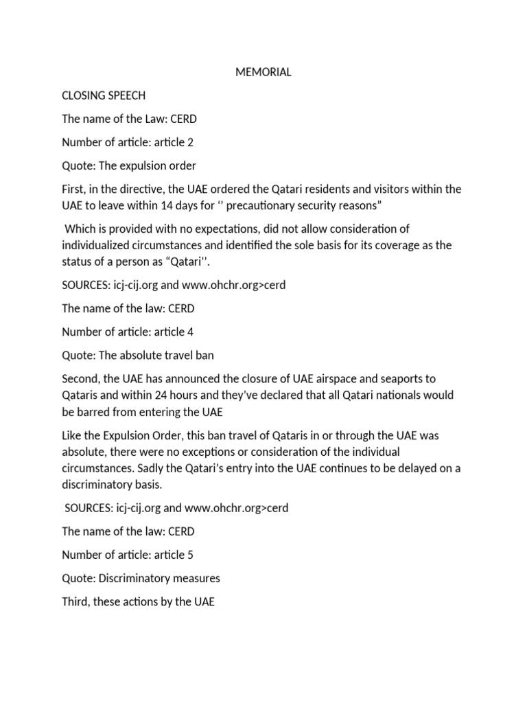 MEMORIAL | PDF