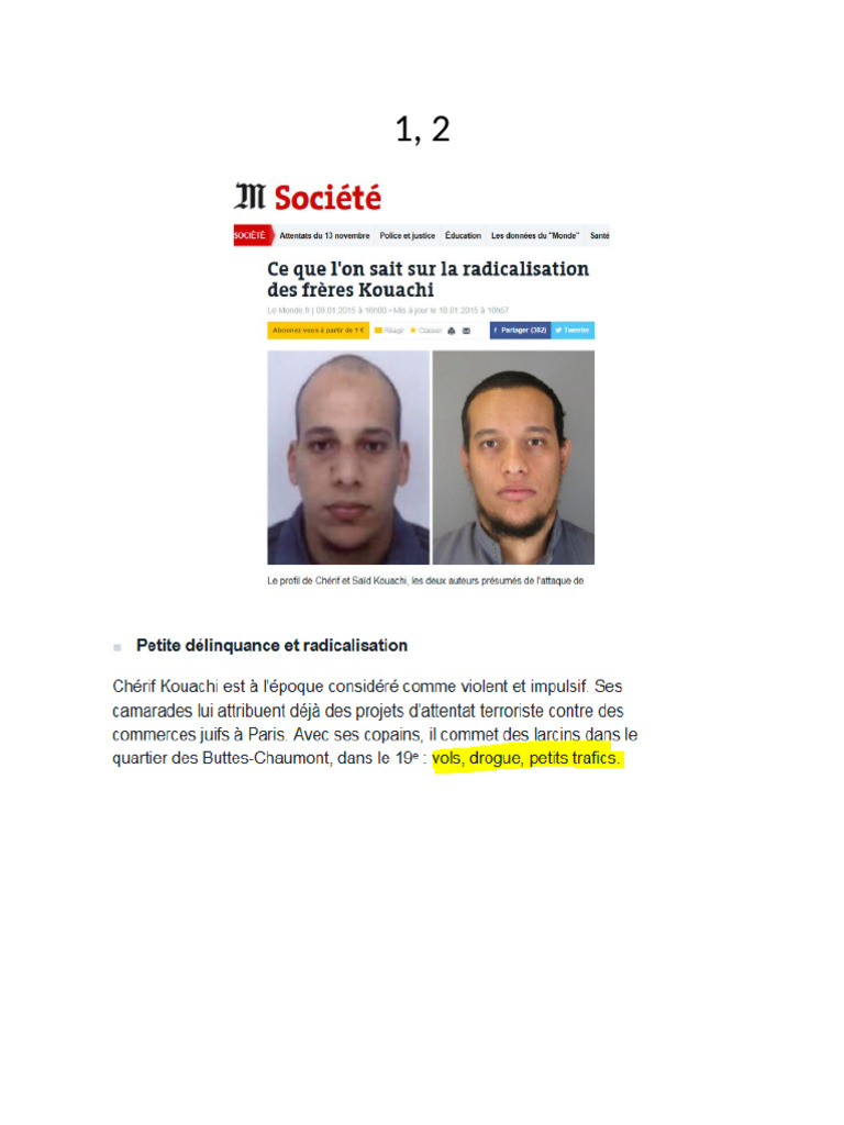 Terroristes en France | PDF