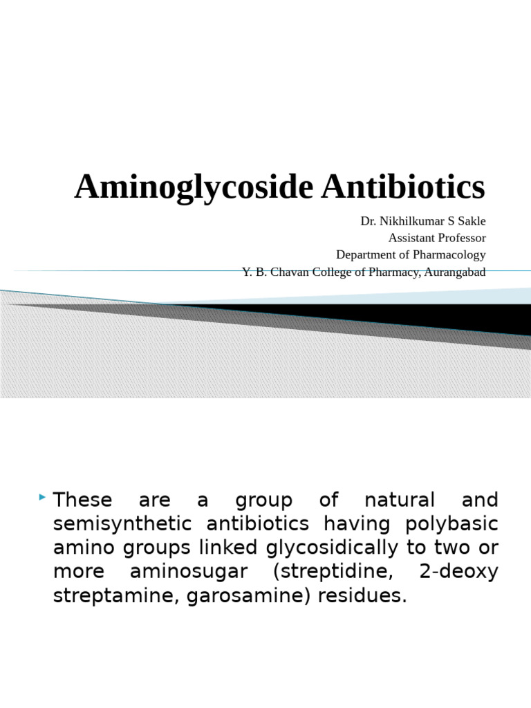Aminoglycoside Antibiotics | PDF | Antibiotics | Medical Specialties