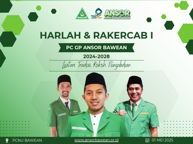 Hijau Putih Modern Geometris Rapat Kerja Sekolah Banner | PDF