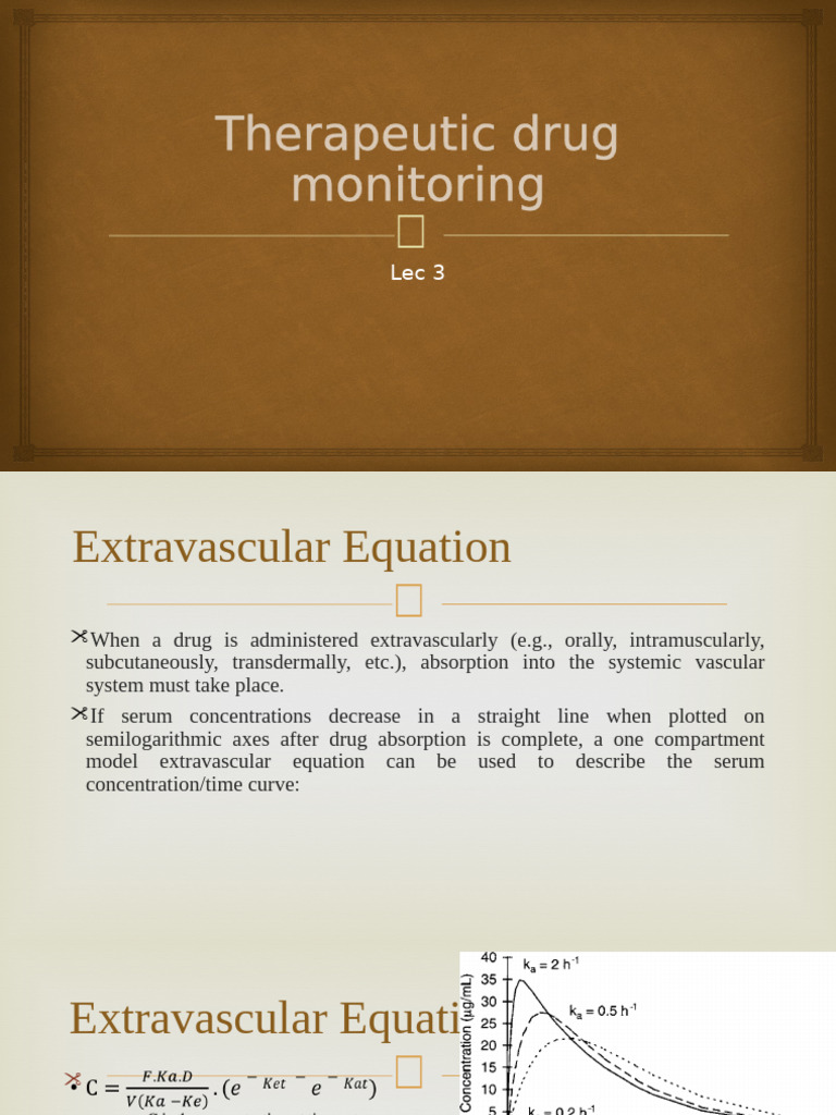 TDM - Lec3 | PDF | Pharmacokinetics | Bioavailability