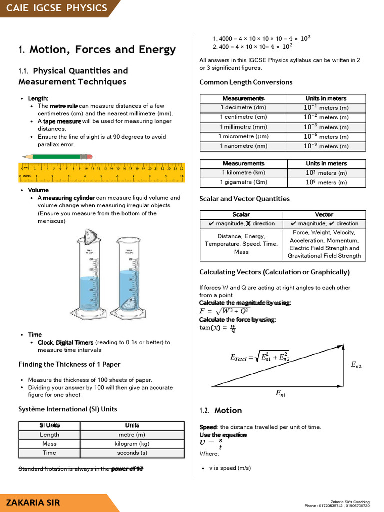 Zakaria Sir Physics Note - 240612 - 133123 | PDF | Force | Acceleration