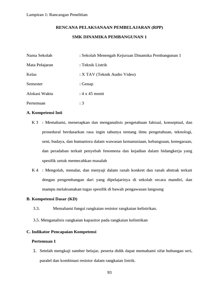 Lampiran 1. RPP 3 | PDF