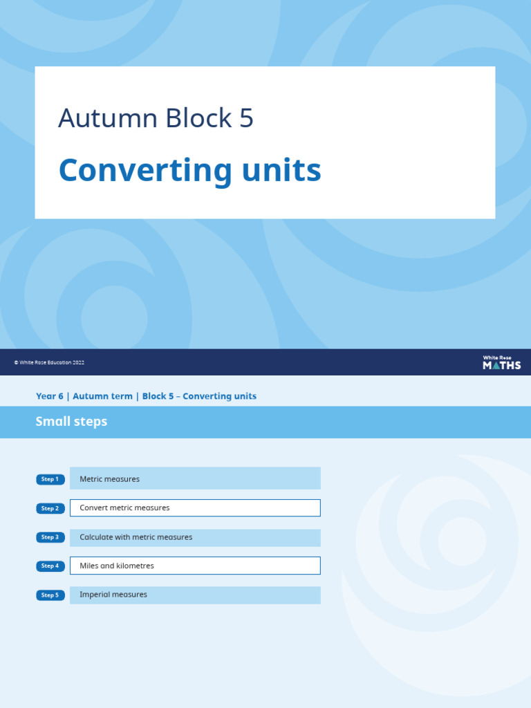 For Discssion Y6 Autumn Block 5 SOL Converting Units | PDF ...