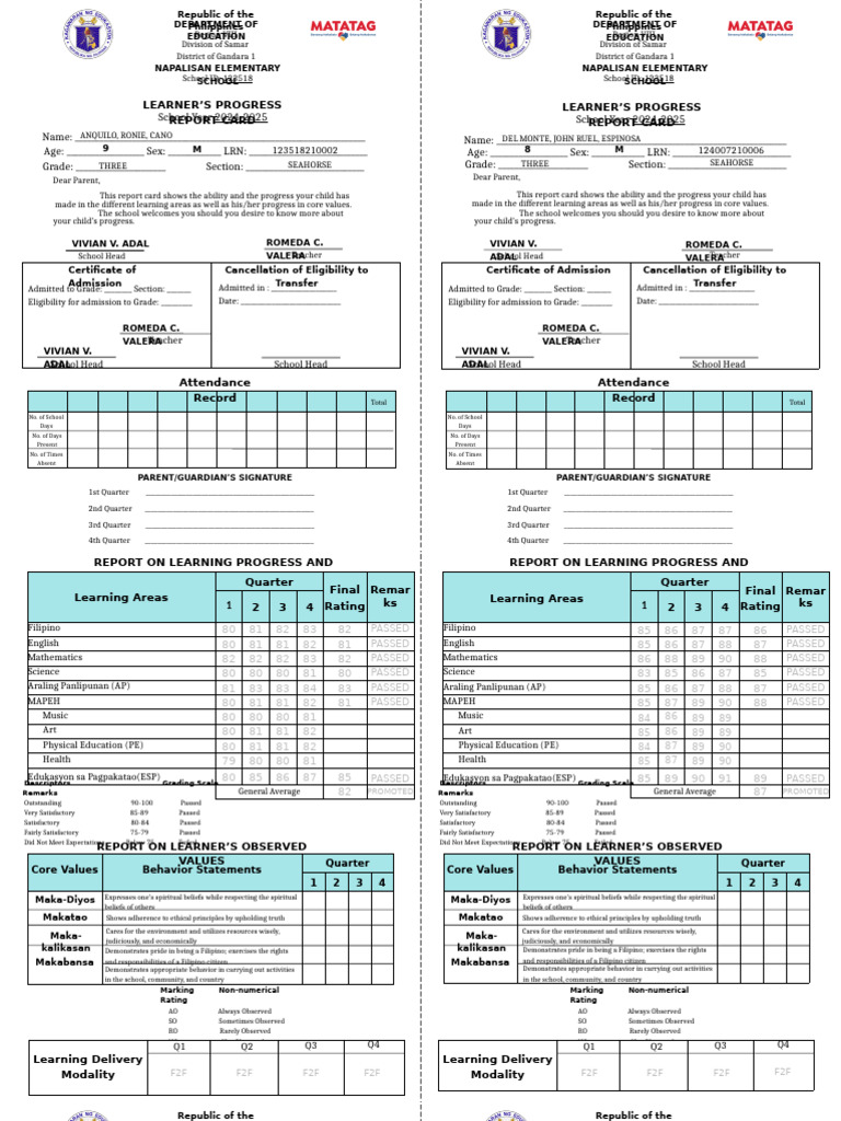 School Card | PDF | Physical Education