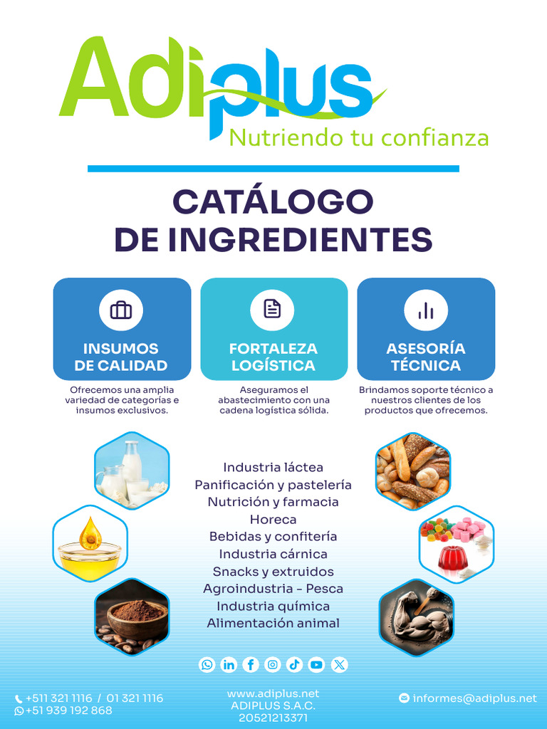 Catálogo Adiplus - 2025 | PDF | Panes | Petróleo