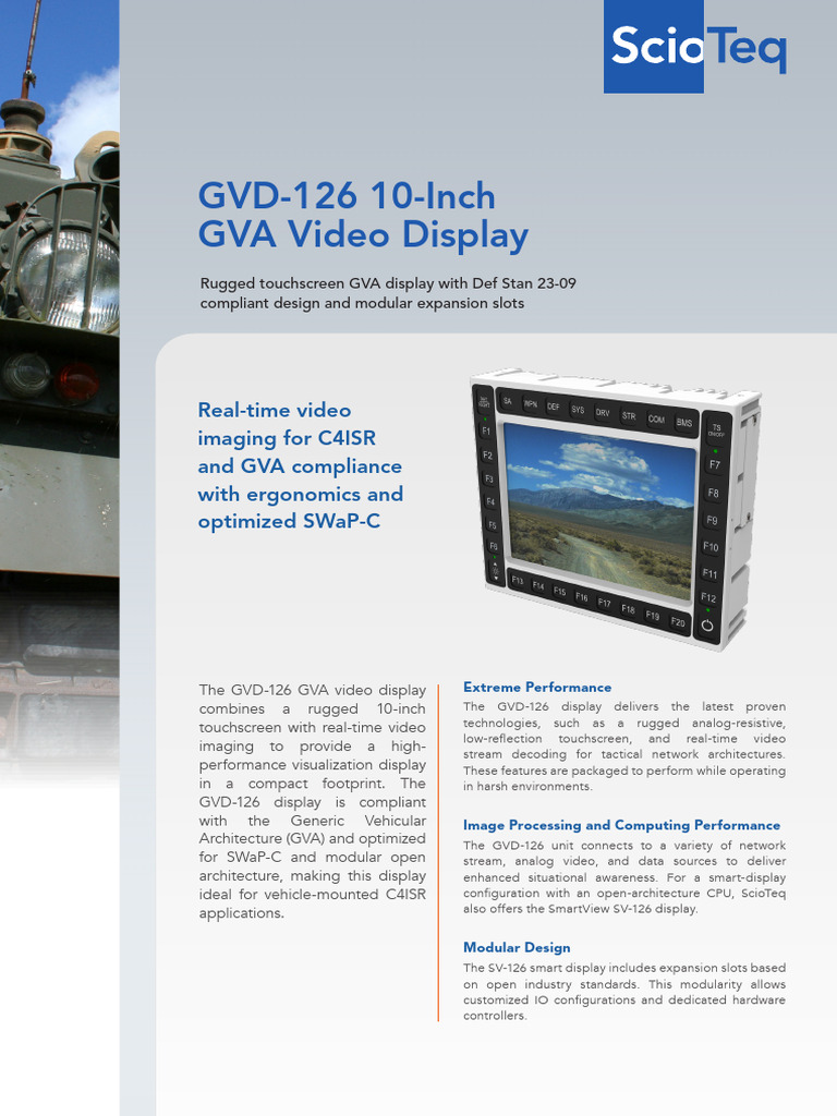 STQ gvd-126 Specsheet 200317 Web | PDF | Video | Touchscreen