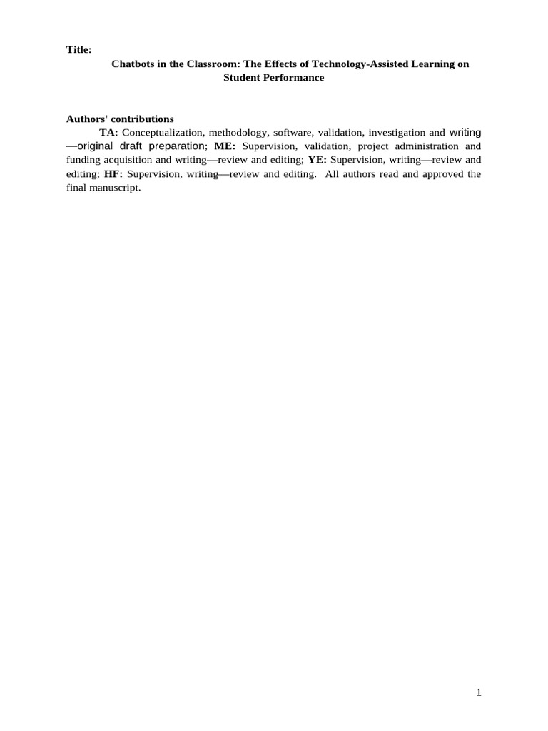 Chatbots in the Classroom-2 | PDF | Educational Technology | Artificial Intelligence