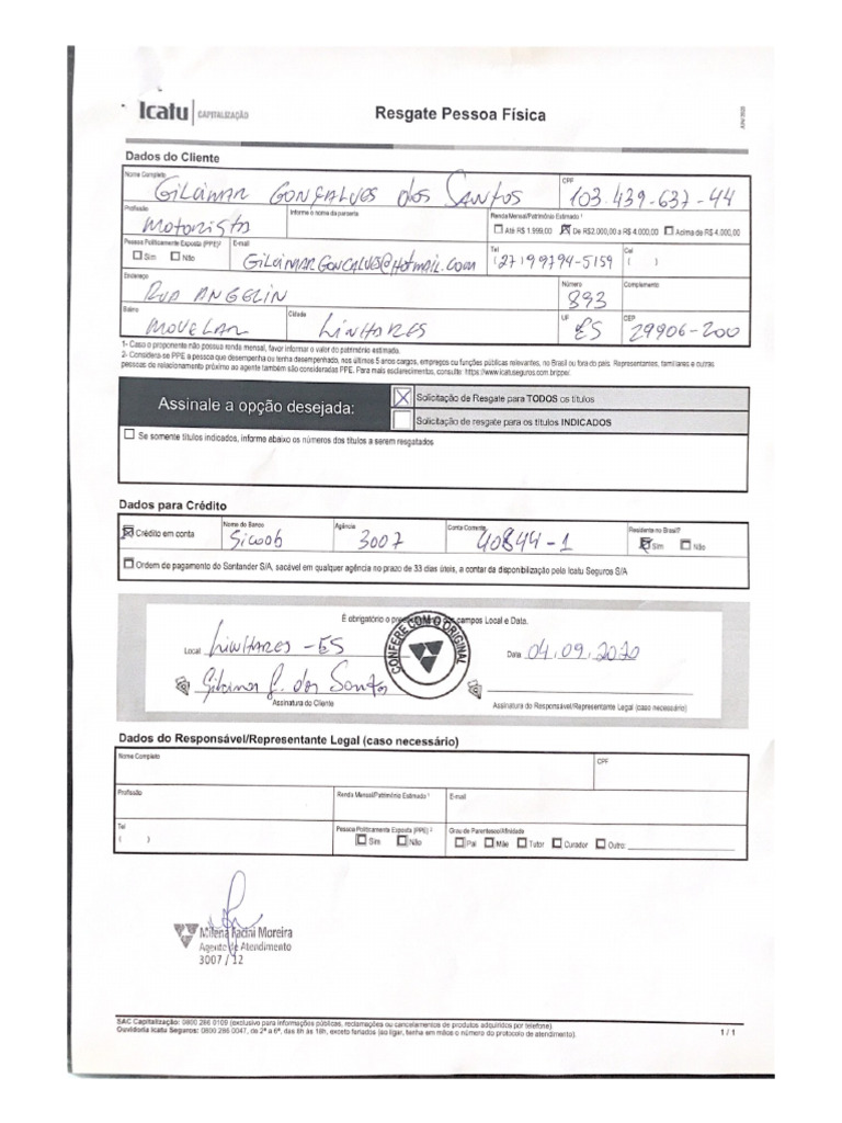 Dados Do Cliente | PDF