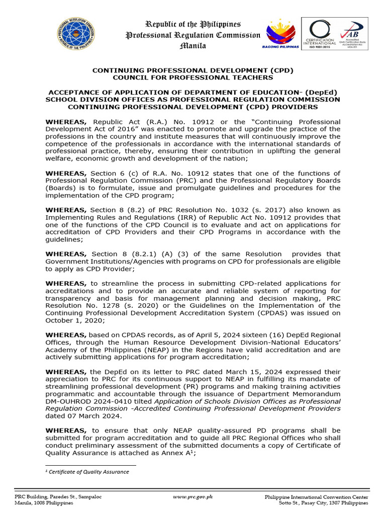 Resolution PRC and DEPED | PDF | Regulation