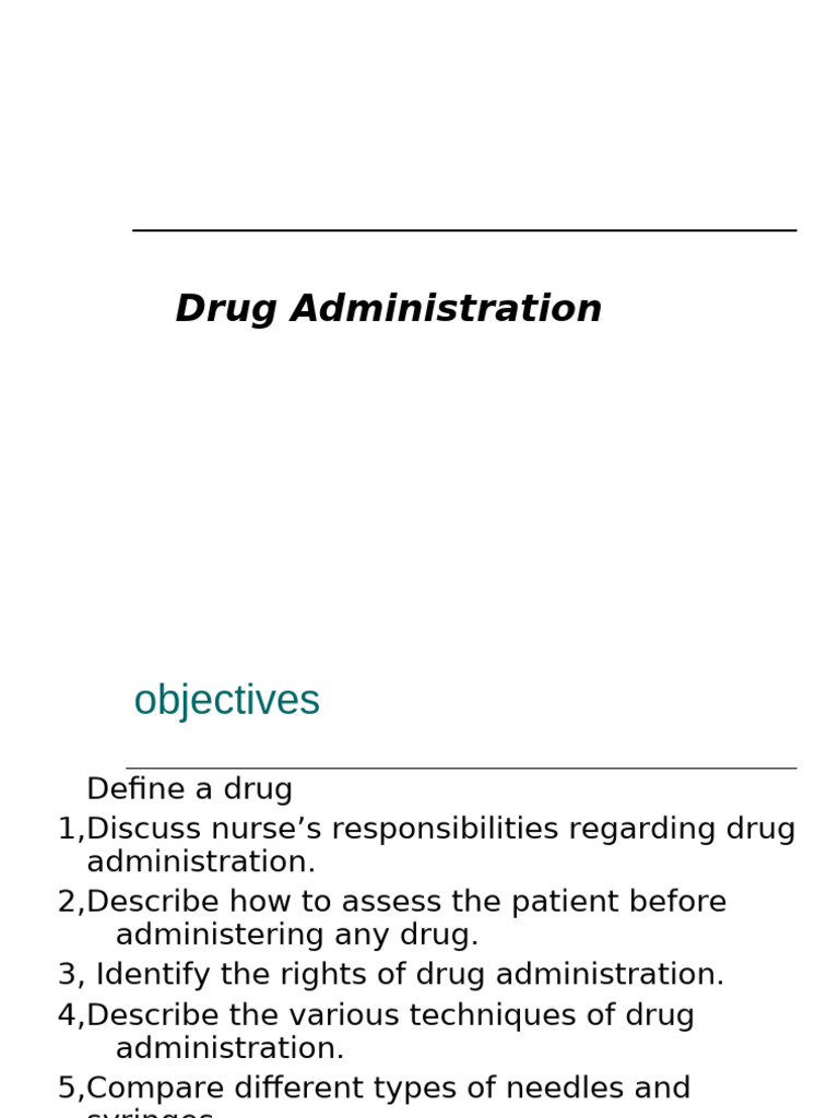 Drug Administration Guidelines for Nurses | PDF | Injection (Medicine ...