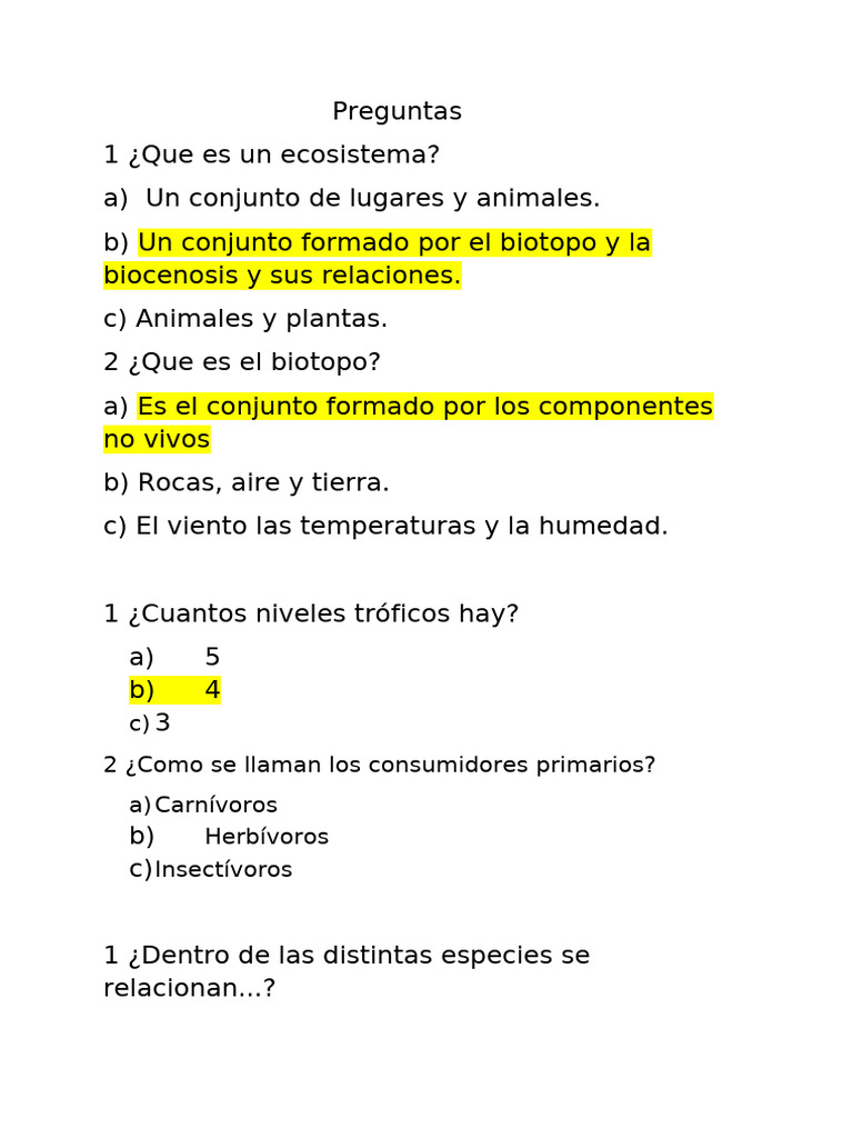 Preguntas de Naturales | PDF