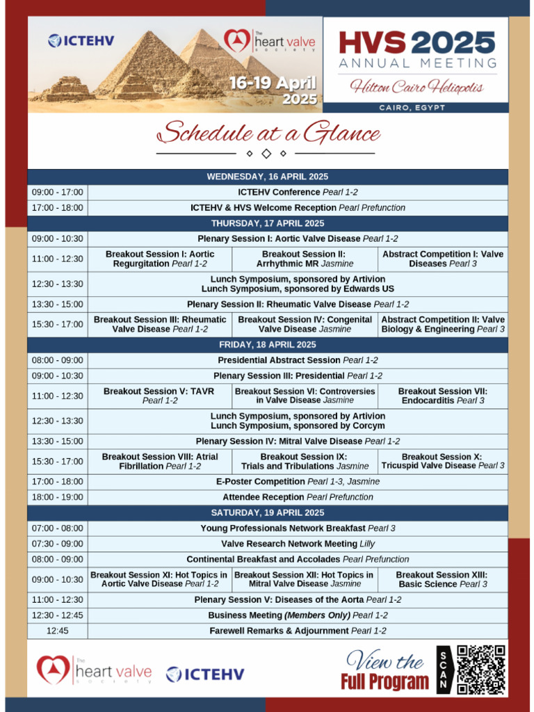 Schedule at A Glance AM25 | PDF