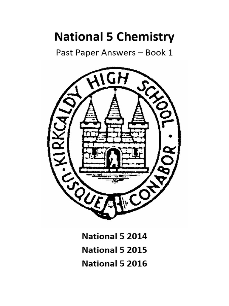 N5 Past Paper Booklet Answers 1 | PDF