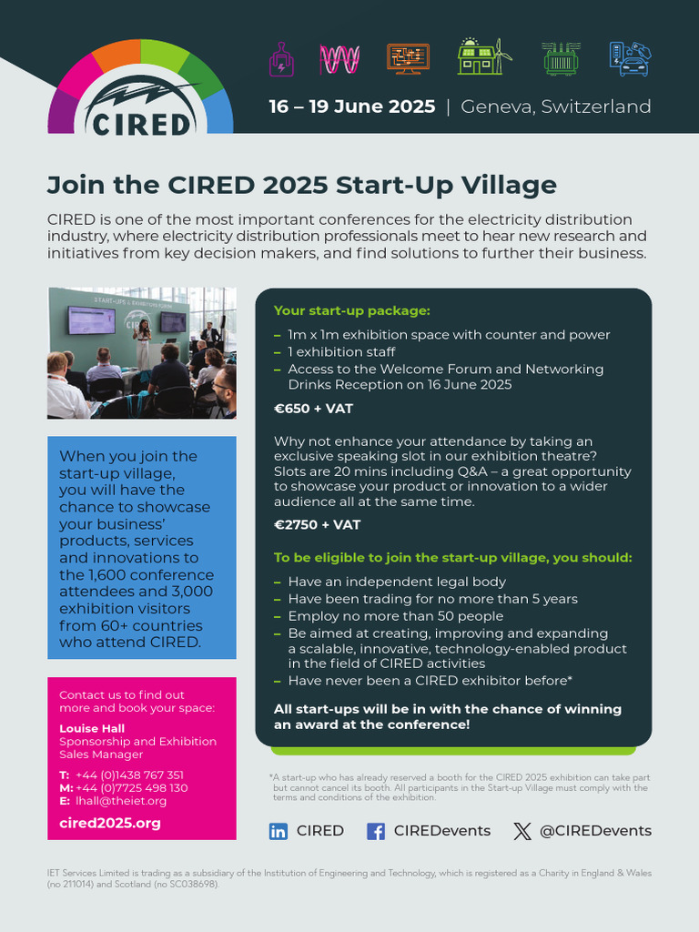 CIRED 2025 Start Up Village Flyer | PDF