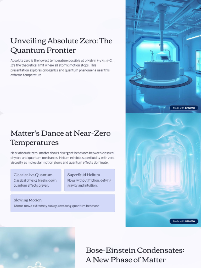 Unveiling Absolute Zero The Quantum Frontier | PDF | Superconductivity ...