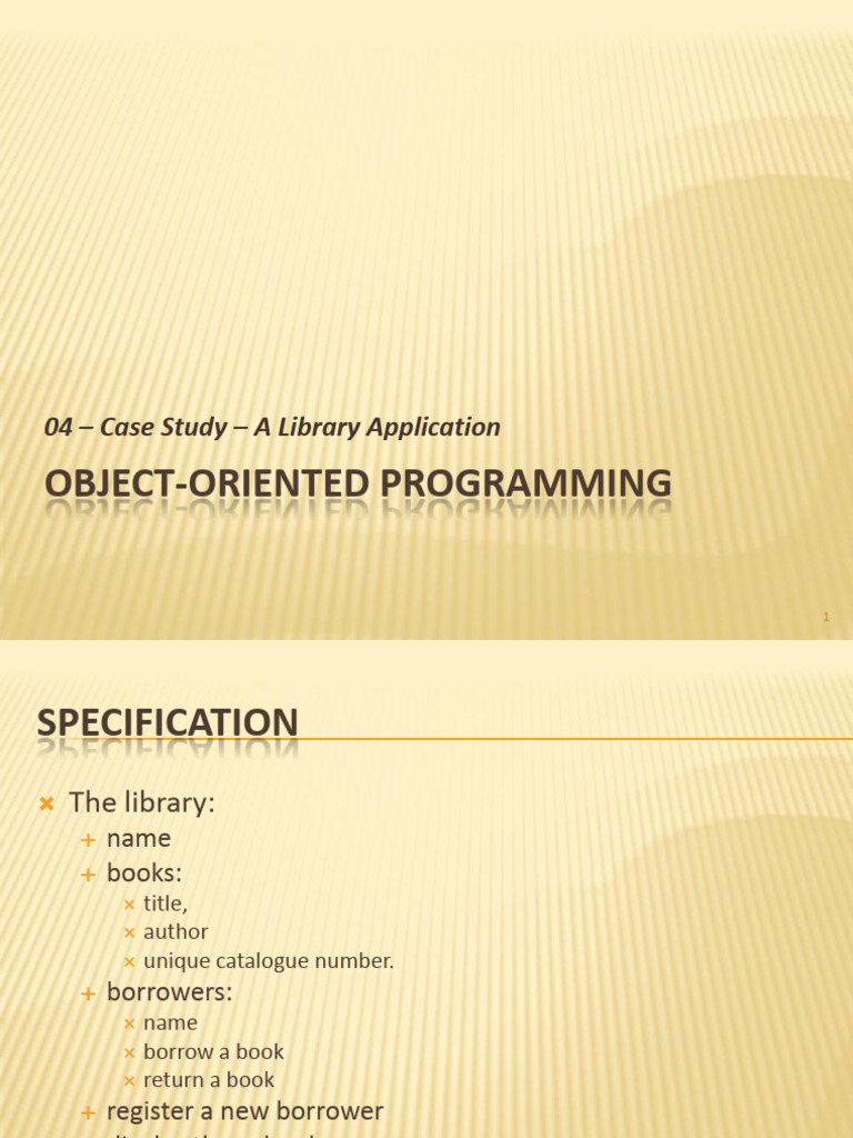04 - Case Study - The Library Application | PDF | Libraries | Loans