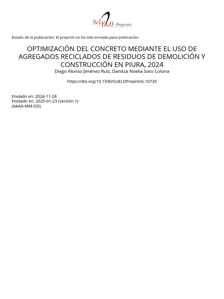 Optimización Del Concreto Mediante El Uso de Agregados Reciclados de ...
