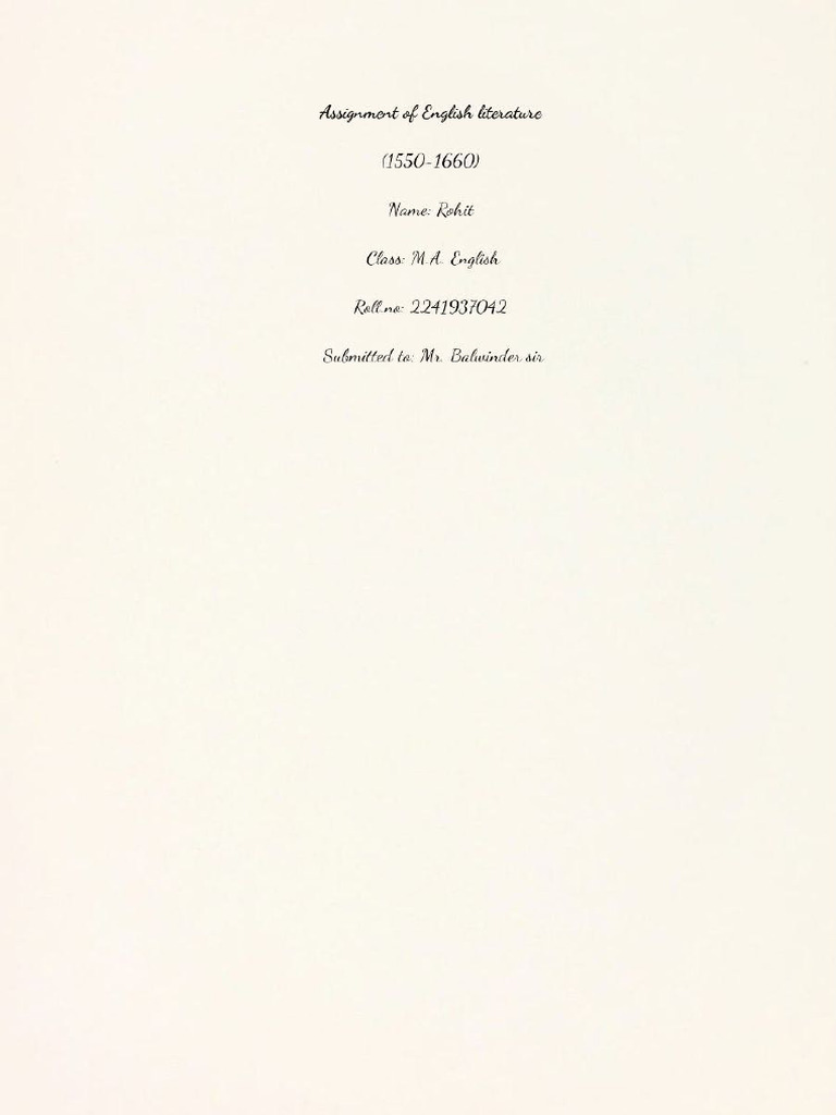 Assignment of English Doctor Faustus | PDF