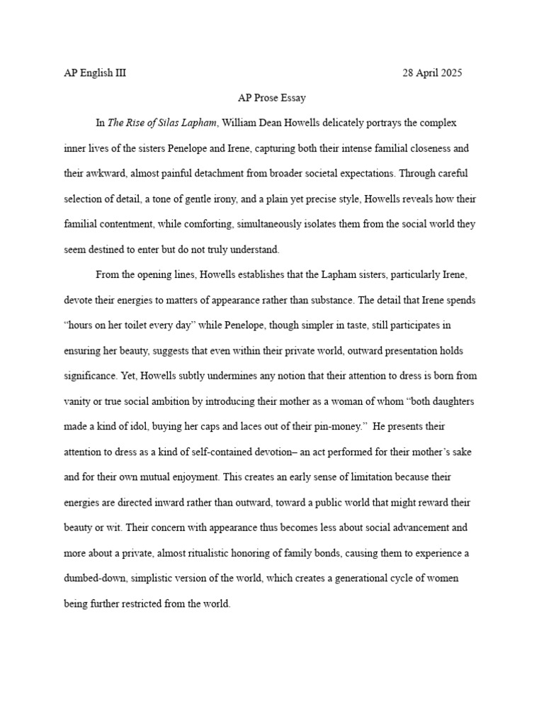 Essay AP Lit | PDF