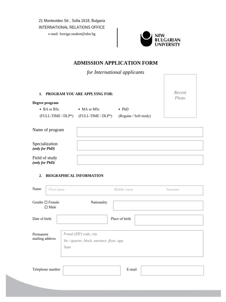 3 Admission Application Form 2024 | PDF | Academic Degree | Doctor Of Philosophy