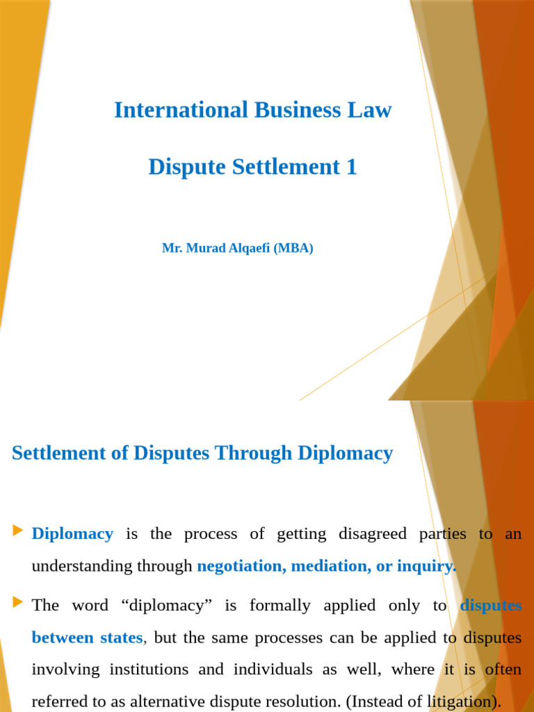 IBL. Chapter 4 - ملخص | PDF | International Criminal Court | Mediation