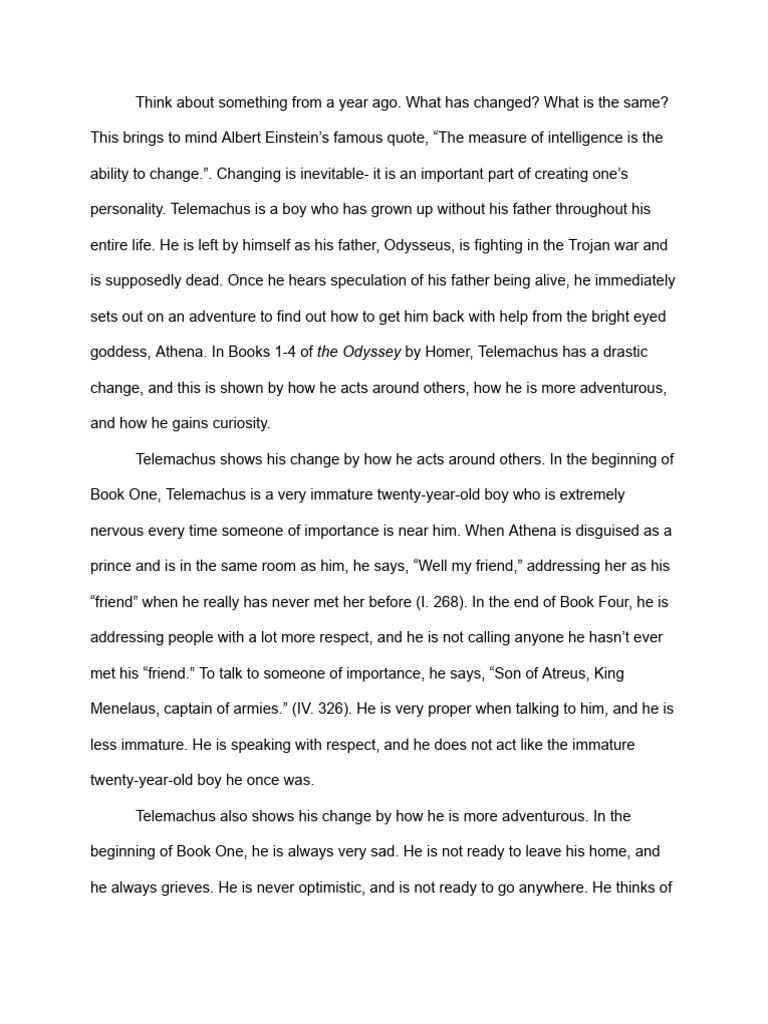 Essay English The Odyssey | PDF | Odyssey