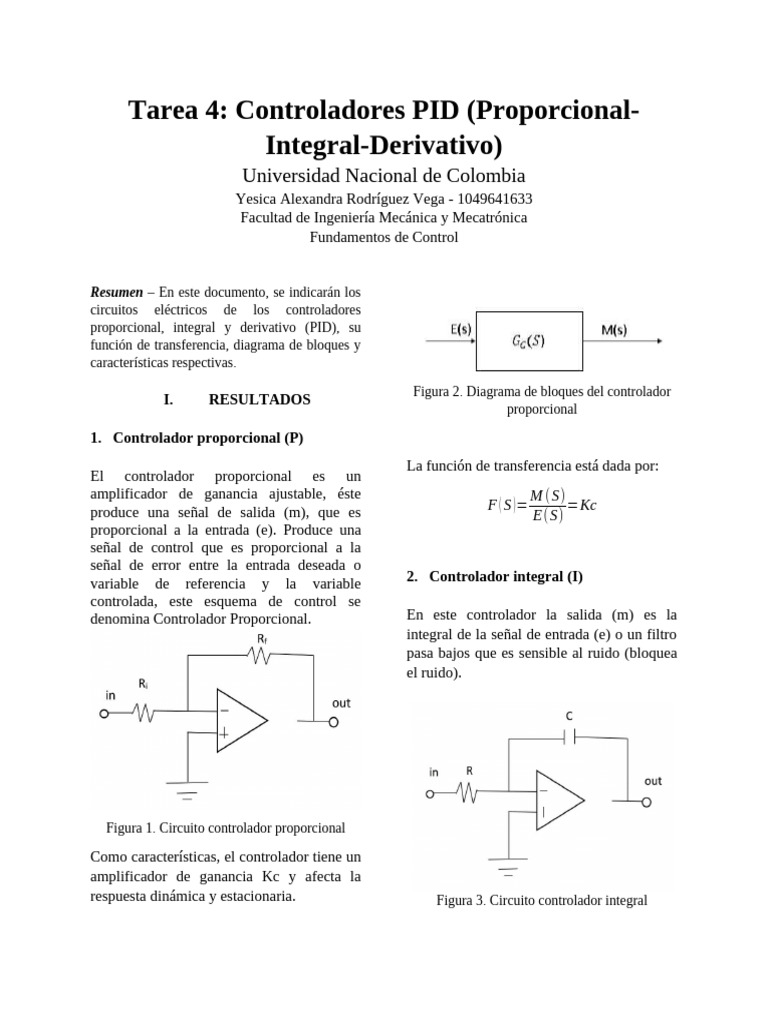 4. Controladores PID (Proporcional-Integral-Derivativo) | PDF ...