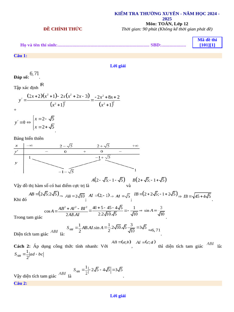 Chuyên đề VDC-CHƯƠNG 1-KHẢO SÁT, VẼ ĐỒ THỊ HÀM SỐ (1) - HDG | PDF