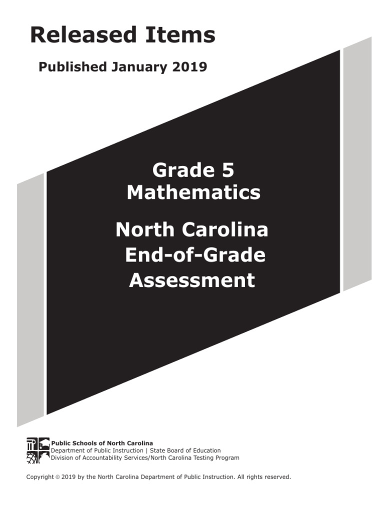 EOG Mathematics Grade5 ReleasedForm | PDF | Mathematics