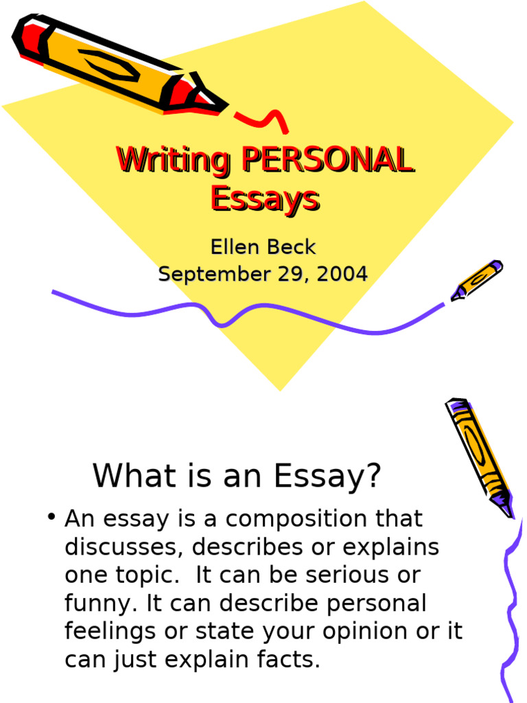 Writing PERSONAL Essays | PDF | Essays