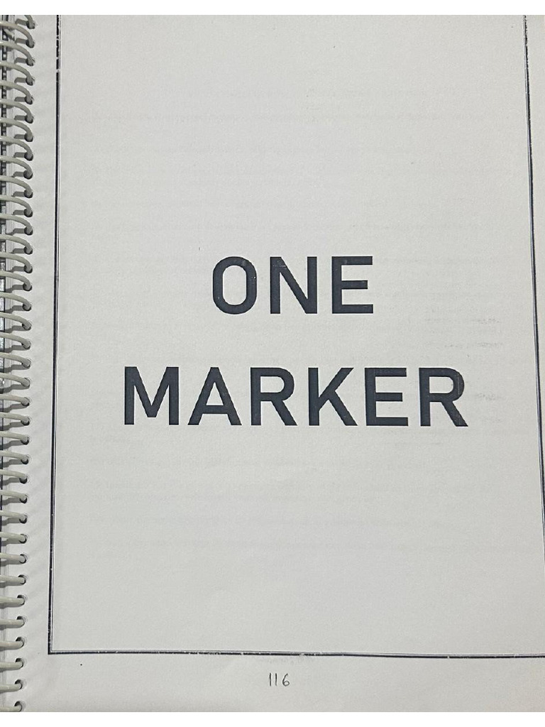 1 Marker + Board Questions | PDF