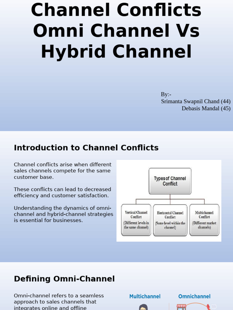 Channel Conflicts Omni Channel Vs Hybrid Channel | PDF | Marketing ...