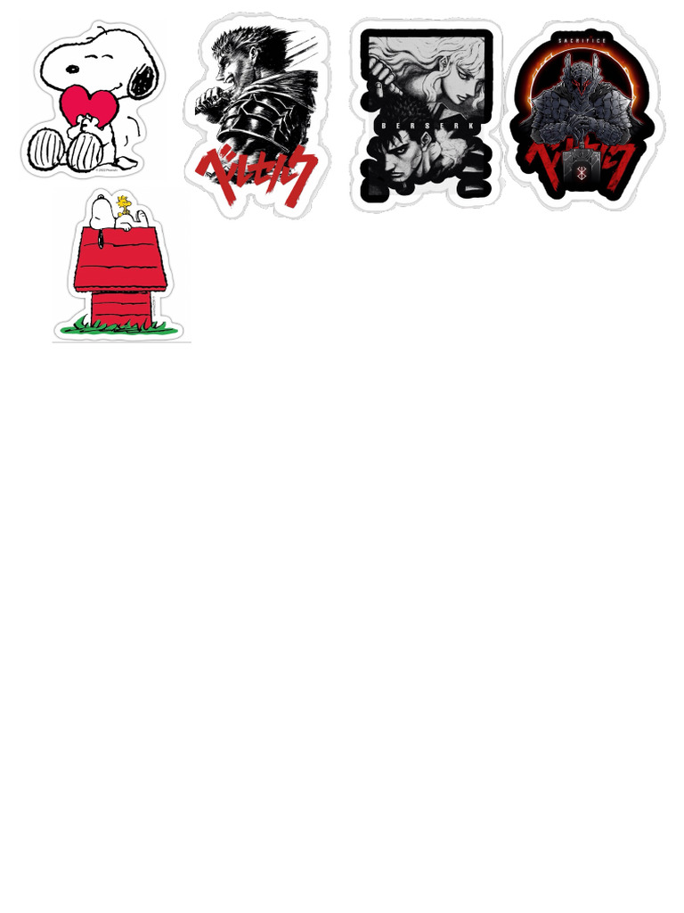 Stickers Berserk y Snoopy | PDF