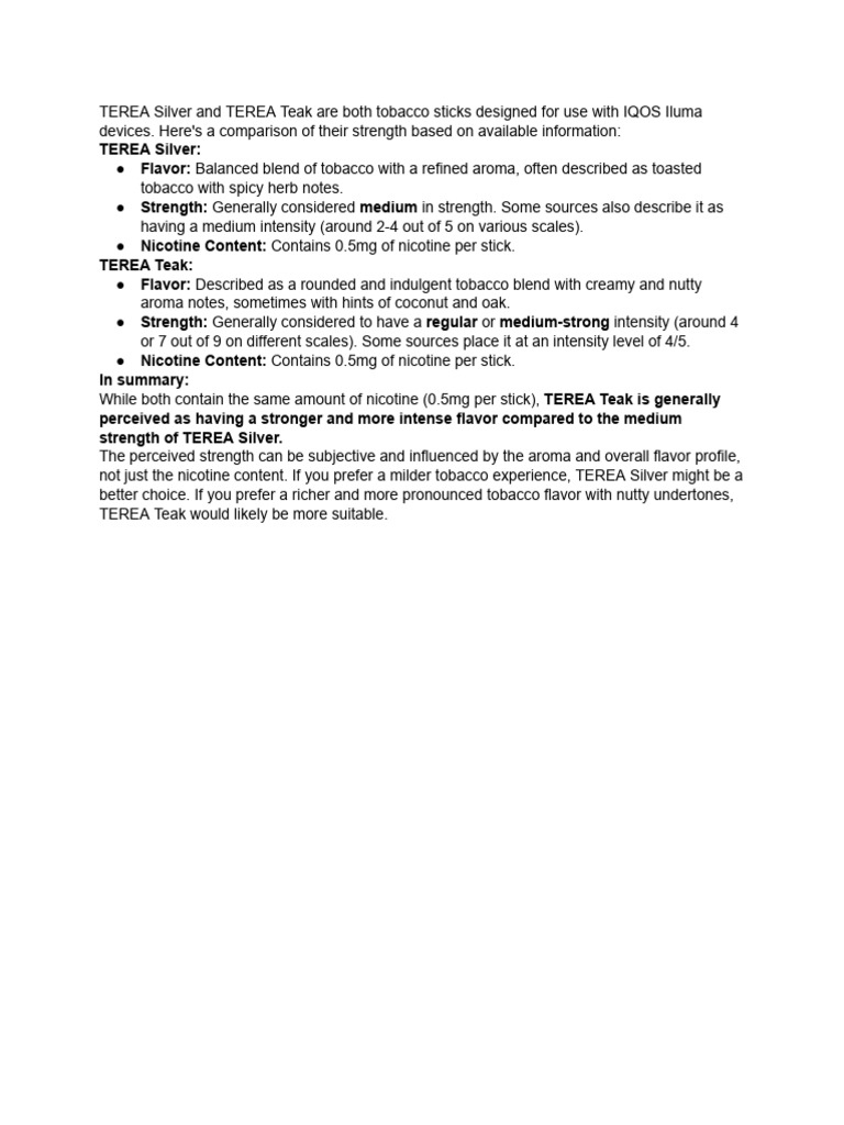 Strength in Terea Silver and Terea Teak | PDF