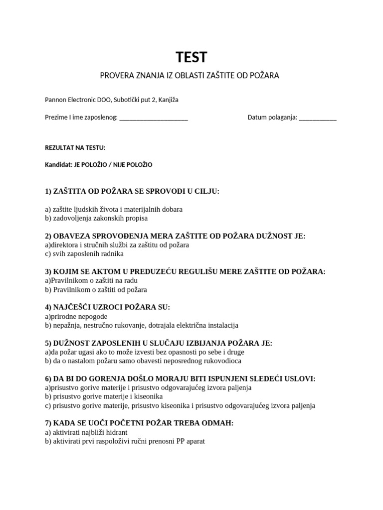 PPZ Test | PDF